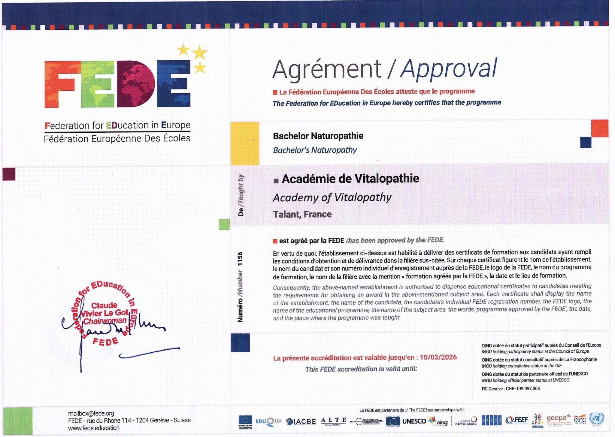 Agrément FEDE, une valeur ajoutée pour notre école - École Supérieure ...